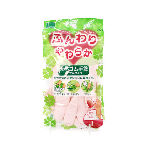 Okamoto Natural Rubber Gloves Thin Pink L 1Pair – DainobuNYC